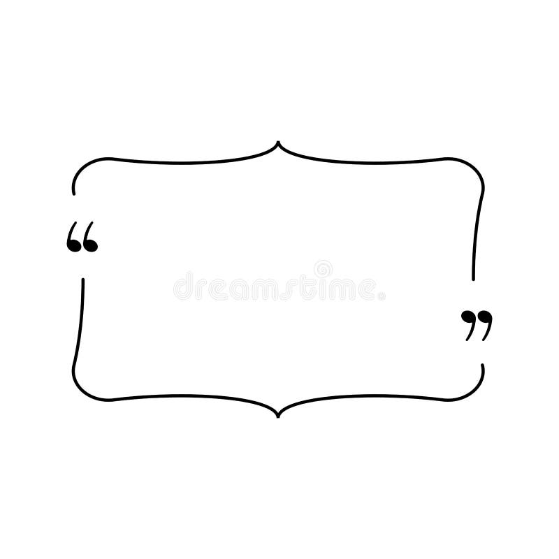 Dialog Frames with Quotation Marks Set Stock Vector - Illustration of ...