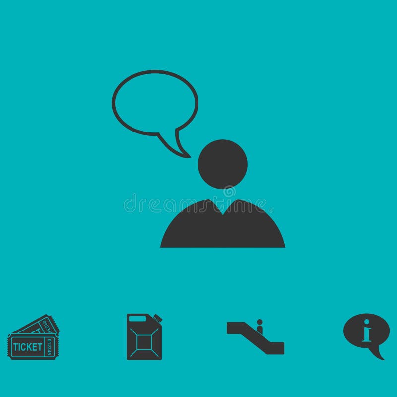 Dialog icon flat stock vector. Illustration of discussion - 138308932
