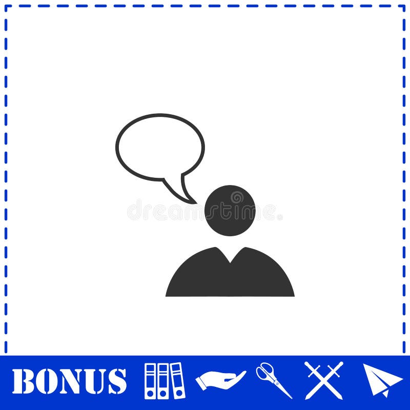 Dialog icon flat stock vector. Illustration of concept - 155265215