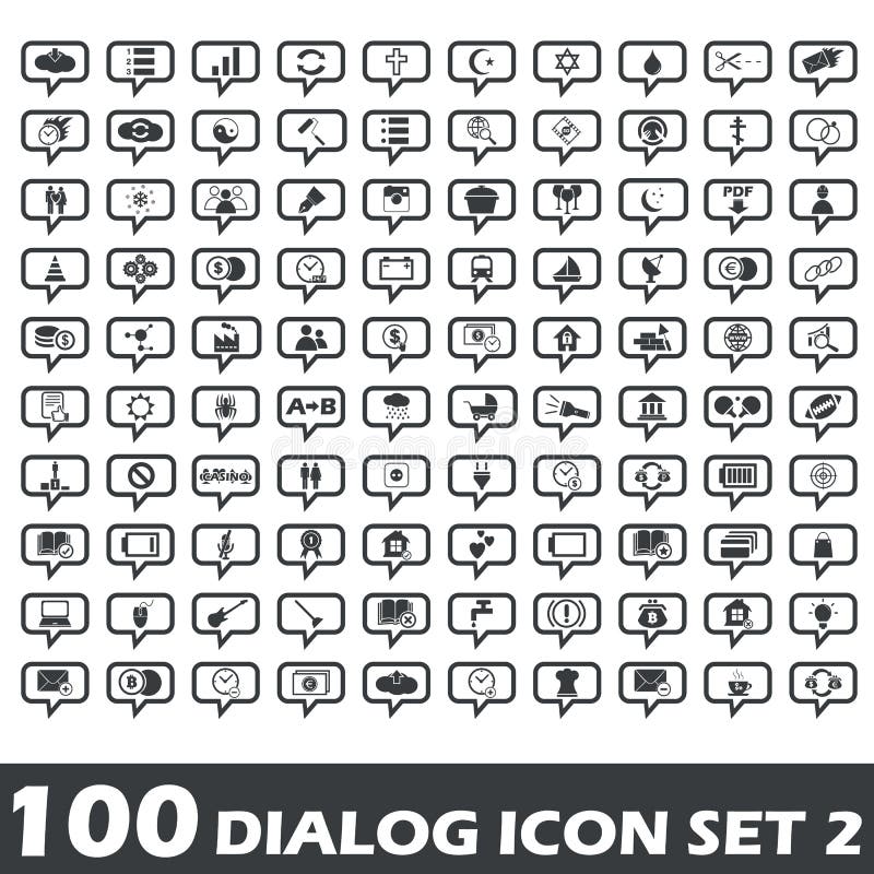 Dialog icon set 2 stock vector. Illustration of internet - 56054215