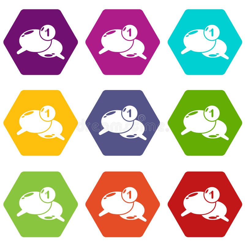 Dialog icons set 9 vector stock vector. Illustration of graphic - 115584807