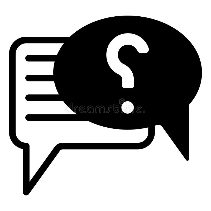 Dialog with Question Mark Bubble Solid Icon, Psychology Concept. Vector ...