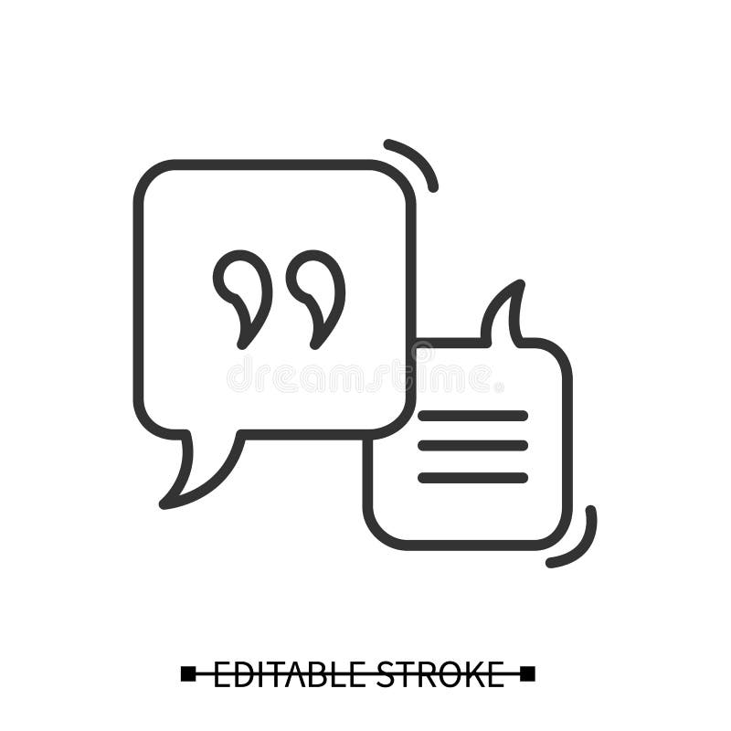 Dialog Square Icon. Rectangle Shape Simple Vector Talk Pictograms Stock ...