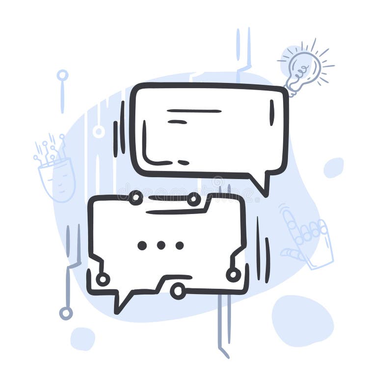 Dialogue with Artificial Intelligence. Digital Speech Bubble Stock ...