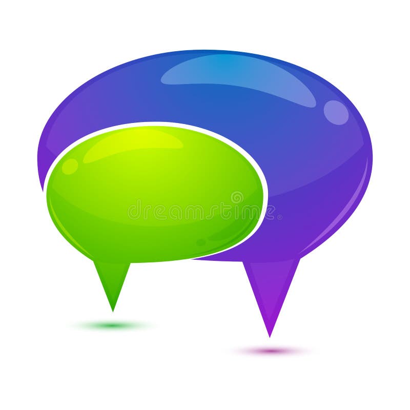 Talking - Speech Bubbles Vector Logo Concept Illustration in Flat Style ...