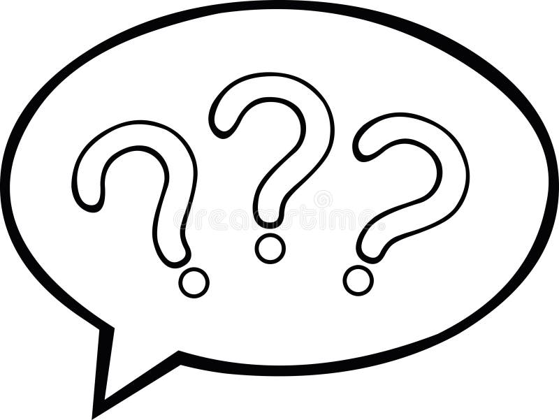 Dialogue Bubble Interrogation Mark Symbol Stock Illustration ...