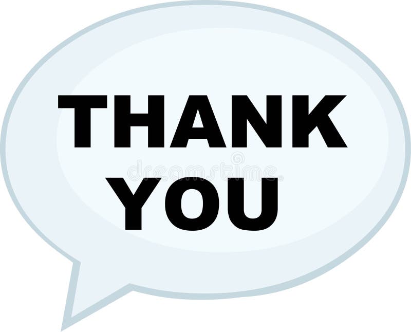Dialogue Bubble Thank You Text Stock Vector - Illustration of symbol ...