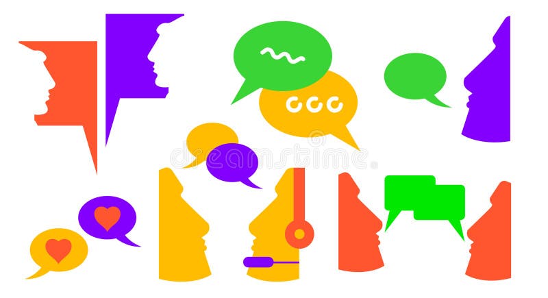 Dialogue Chat Balloons. Vector Illustration Stock Vector - Illustration ...