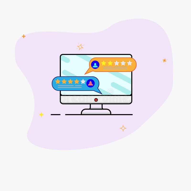 Dialogue, Chat, or Chat on a Computer Monitor Stock Illustration ...