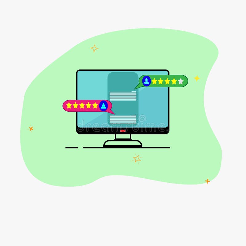 Conversation, Chat or Conversation on the Computer Monitor Stock ...