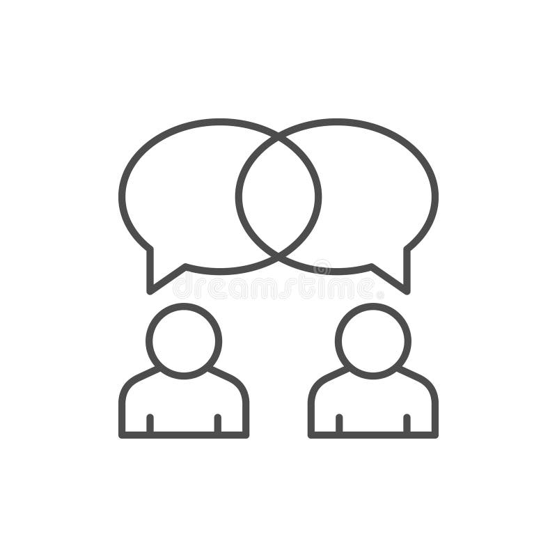 Dialogue or chat line icon stock vector. Illustration of forum - 287585035
