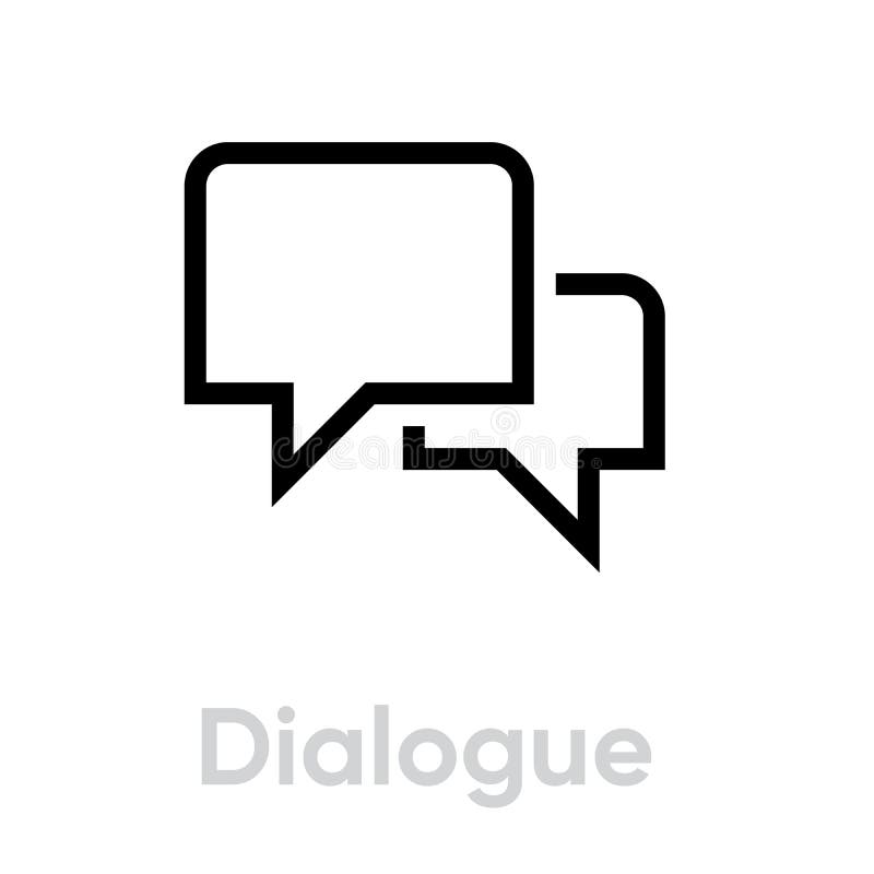 Text Dialogue Chat Message Icon. Single Pictogram Stock Vector ...
