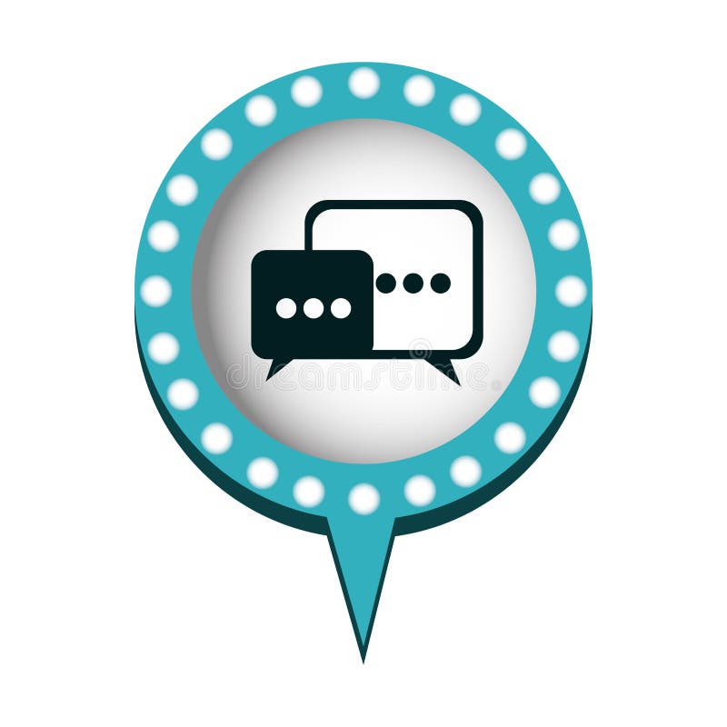 Dialogue in Circular Speech with Blue Contour with Dotted and Tail ...