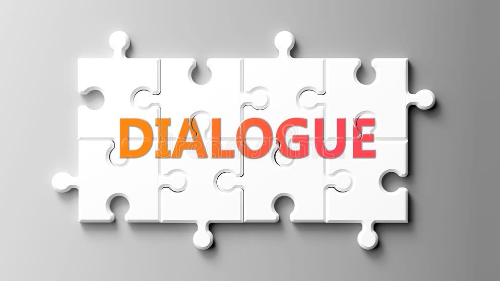 Dialogue Complex Like a Puzzle - Pictured As Word Dialogue on a Puzzle ... Dialogue Complex Like a Puzzle - Pictured As Word Dialogue on a Puzzle ...