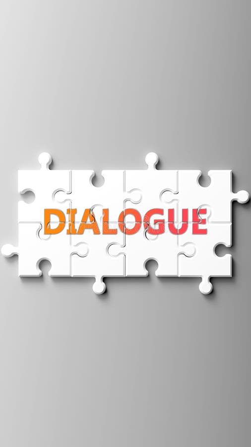 Dialogue Complex Like a Puzzle - Pictured As Word Dialogue on a Puzzle ...