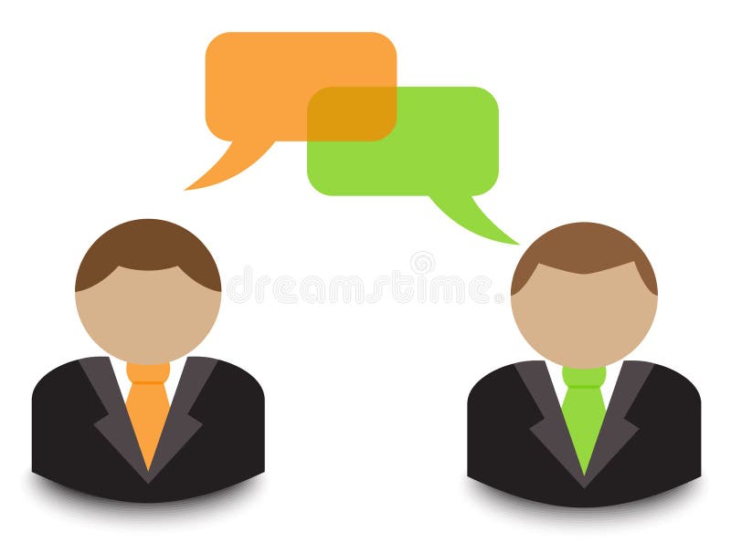 Dialogue Entre Deux Personnes Illustration de Vecteur - Illustration du ...