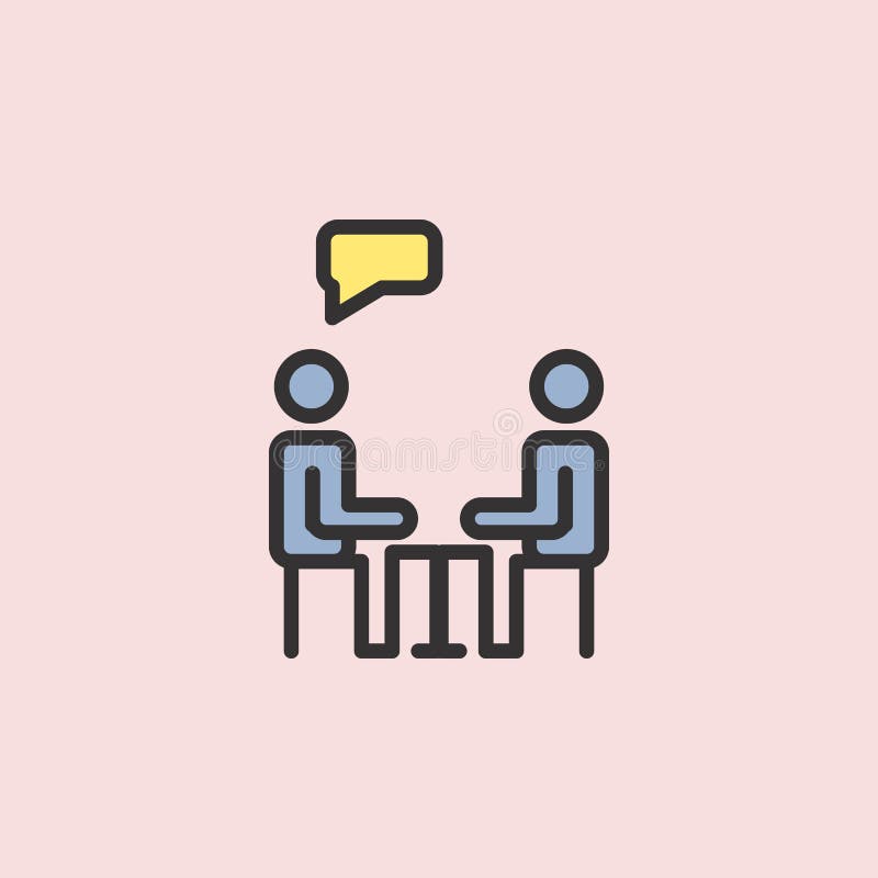 Dialogue Box with Human Icons Stock Illustration - Illustration of icon ...