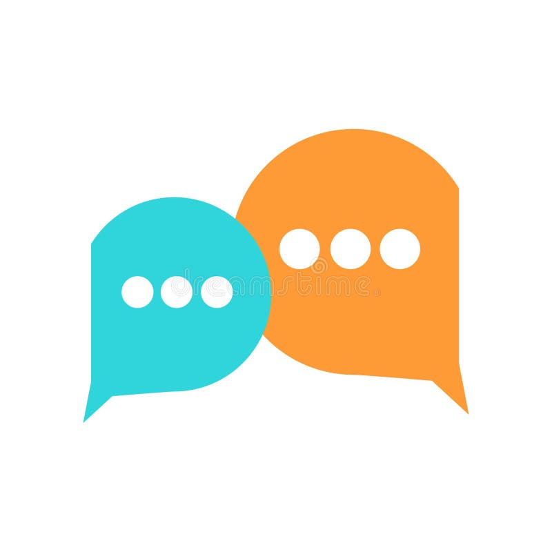 Dialogue Icon. Chat Vector Logo Concept Illustration in Flat Style ...