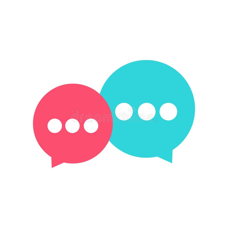 Dialogue Icon. Chat Vector Logo Concept Illustration in Flat Style ...