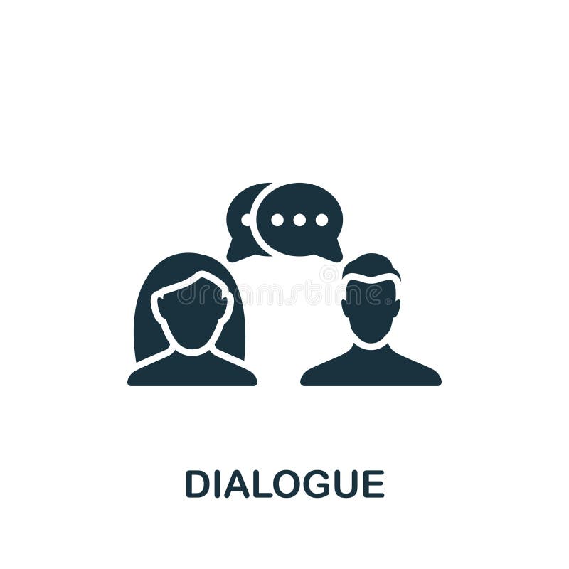 Dialogue Icon. Monochrome Simple Project Planning Icon for Templates ...