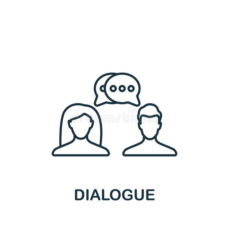 Dialogue Icon. Monochrome Simple Project Planning Icon for Templates ...