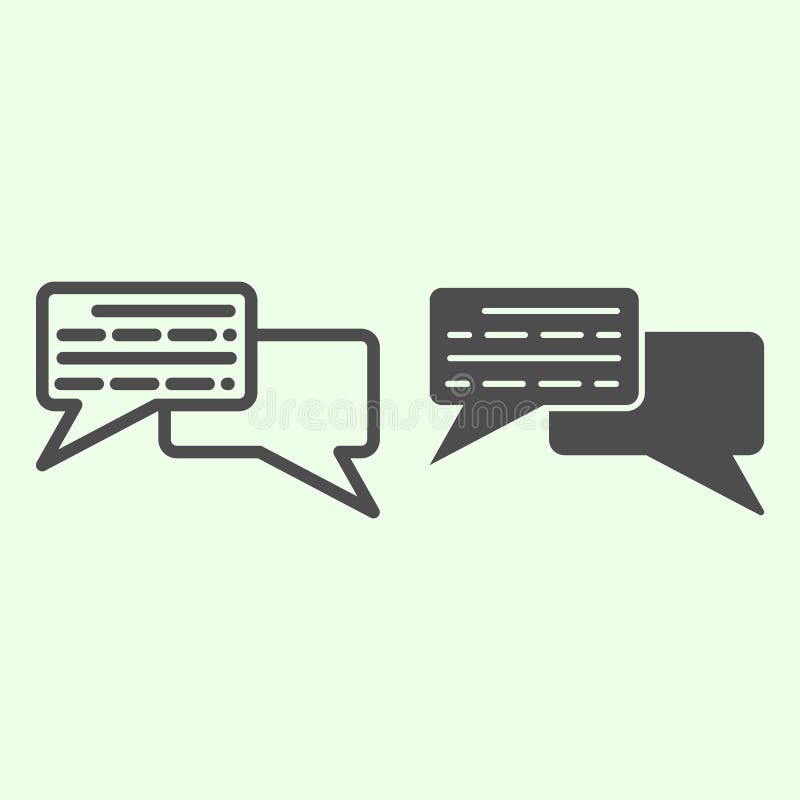 Conversation Solid Icon. Quesation and Answer Vector Illustration ...