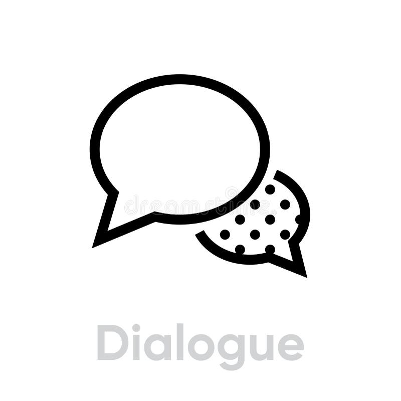 Text Dialogue Chat Message Icon. Single Pictogram Stock Vector ...