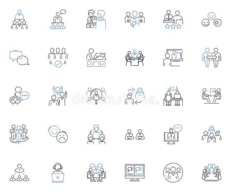 Dialogue Line Icons Collection. Conversation, Communication ...