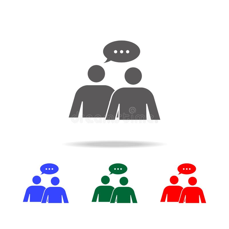 Dialogue of People Icon. Elements of Conversation in Multi Colored ...