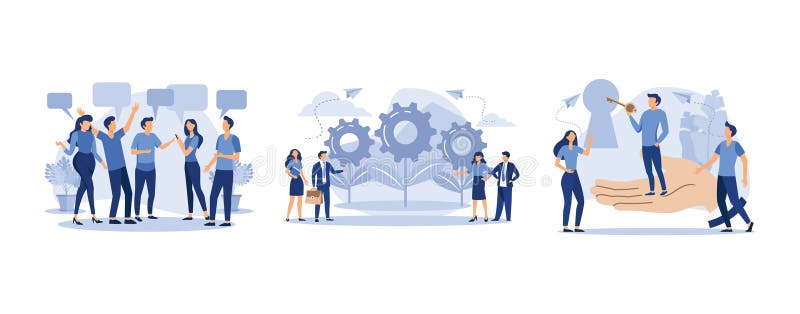 Dialogue Speech Bubbles, Team Work on Finding New Ideas, Creative ...