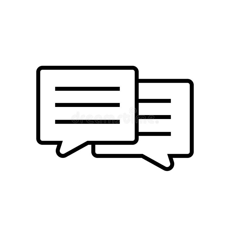 Dialogue between the Two Icon Stock Vector - Illustration of collection ...