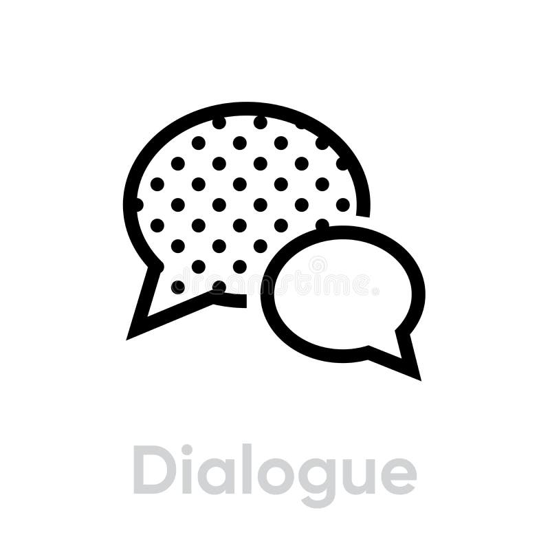 Text Dialogue Chat Message Icon. Single Pictogram Stock Vector ...