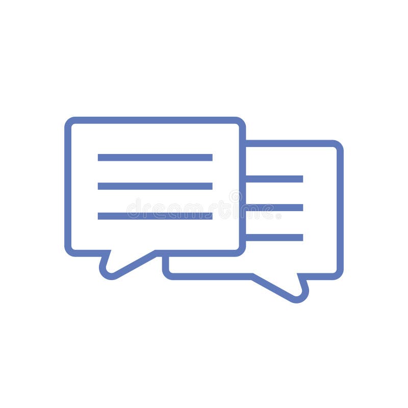 Dialoog Tussen Pictogram Twee Vector Illustratie - Illustration of ...