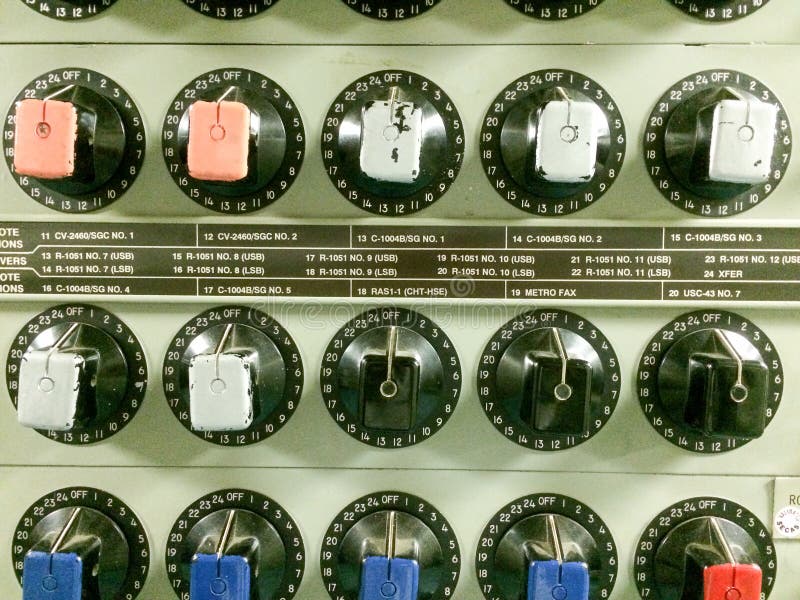 Dials Switches Buttons Military Communications Technology Pattern ...