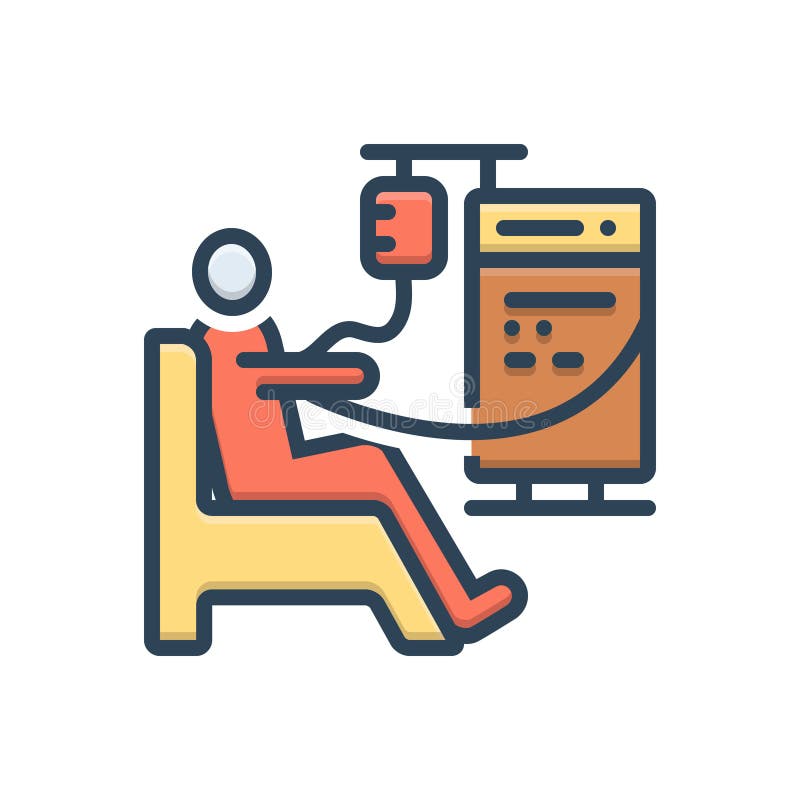 Color Illustration Icon for Dialysis, Kidney and Hemodialysis Stock ...
