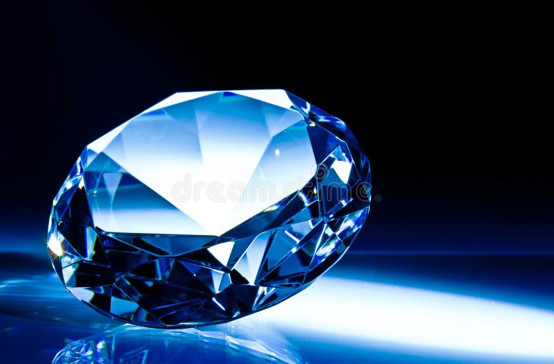 Diamant stock foto. Image of blauw, begrip, glas, glanzend - 33507512