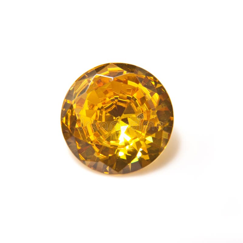 Diamant jaune rare image stock. Image of minéralogie - 18896929