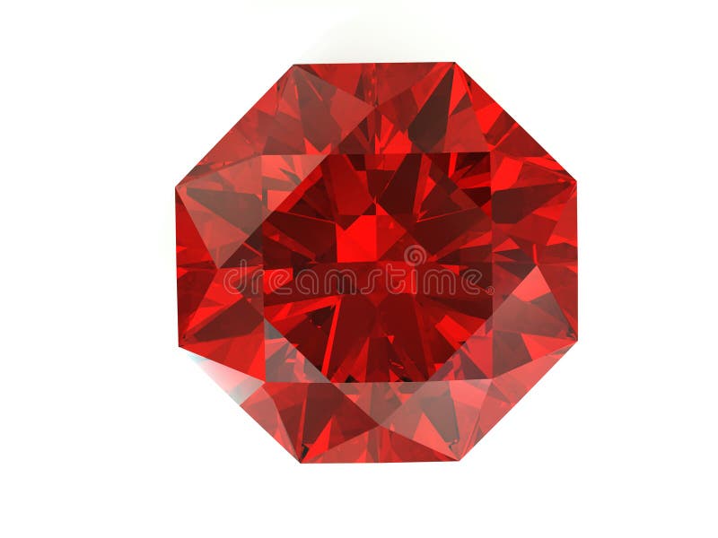 Diamant Rouge Sur Le Fond Blanc Illustration Stock - Illustration du ...