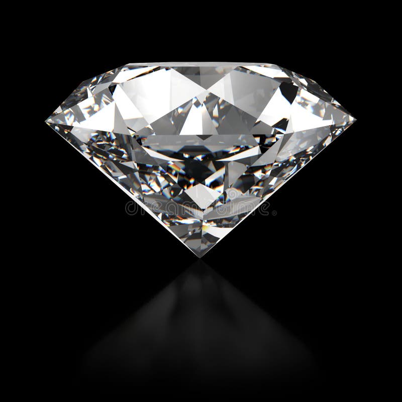 Diamant - Seitenansicht stock abbildung. Illustration von farbe - 59703121