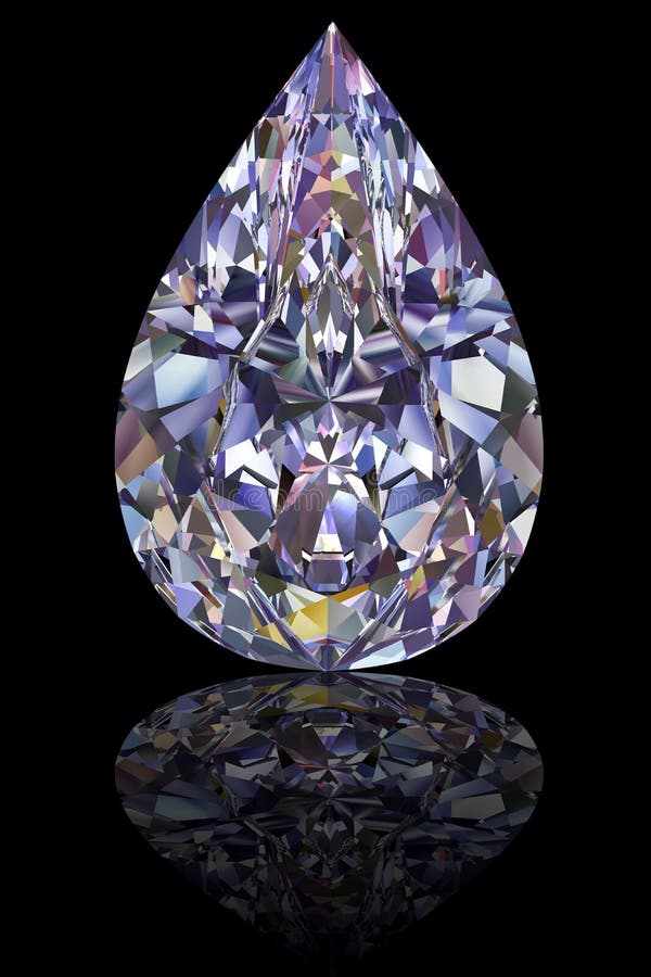 Rode Diamant in Vorm Van Hart Op Glanzend Wit Stock Afbeelding - Image ...