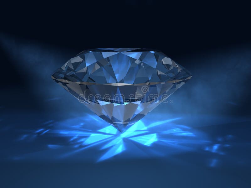 Diamante azul stock de ilustración. Ilustración de brillante - 13614306