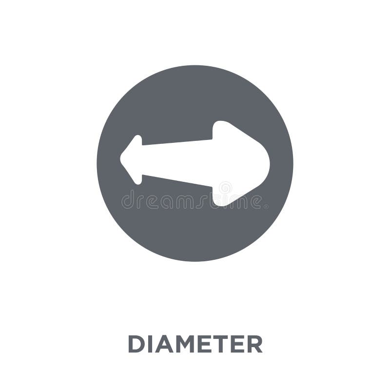 Diameter Icon, Flat Isolated Symbol, Vector Illustration. Stock Vector ...