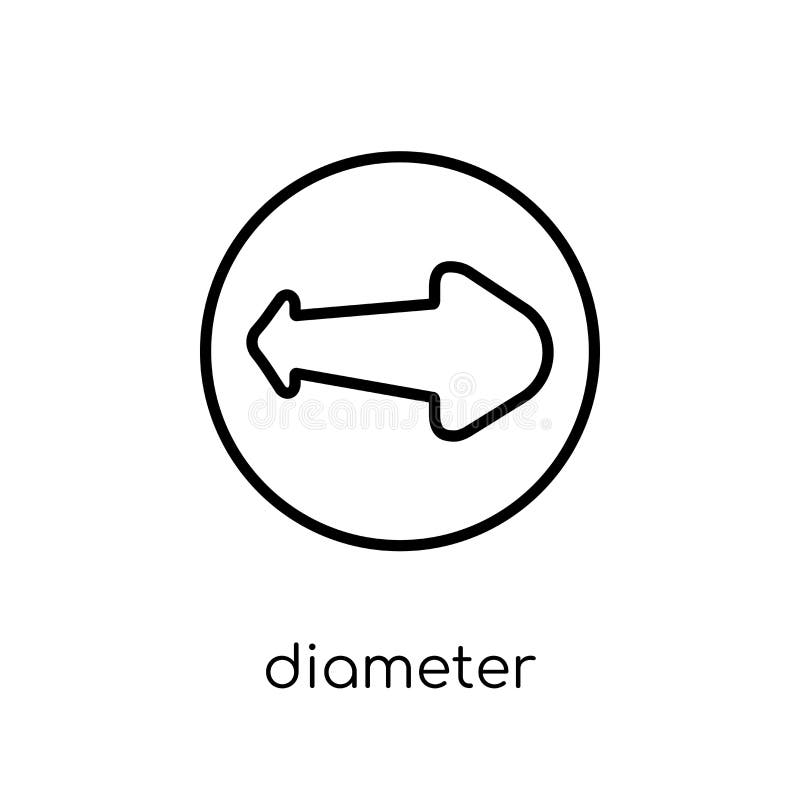 Diameter Icon from Geometry Collection. Stock Vector - Illustration of ...