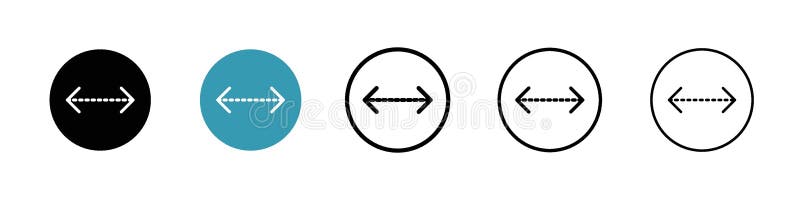 Diameter Icon Vector Set on White Background Stock Vector ...