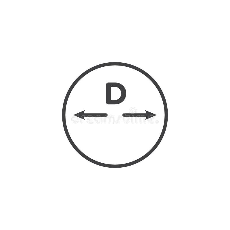 Diameter Icon Stock Illustrations – 3,135 Diameter Icon Stock ...