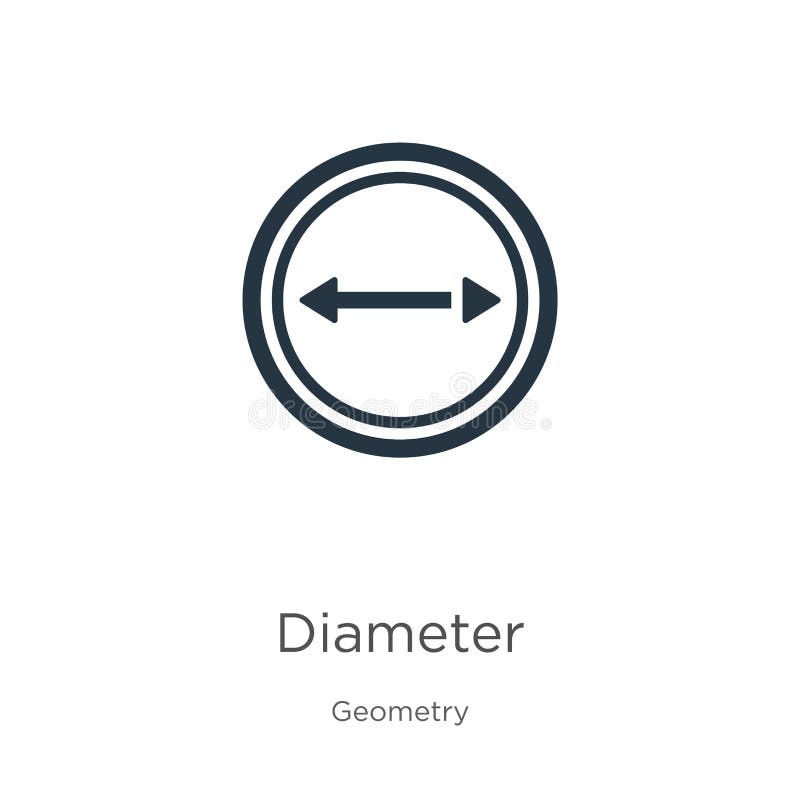 Diameter Icon On White Background. Simple Element Illustration From ...