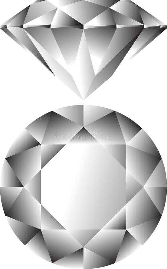 Round Diamond stock vector. Illustration of gift, precious - 12254120
