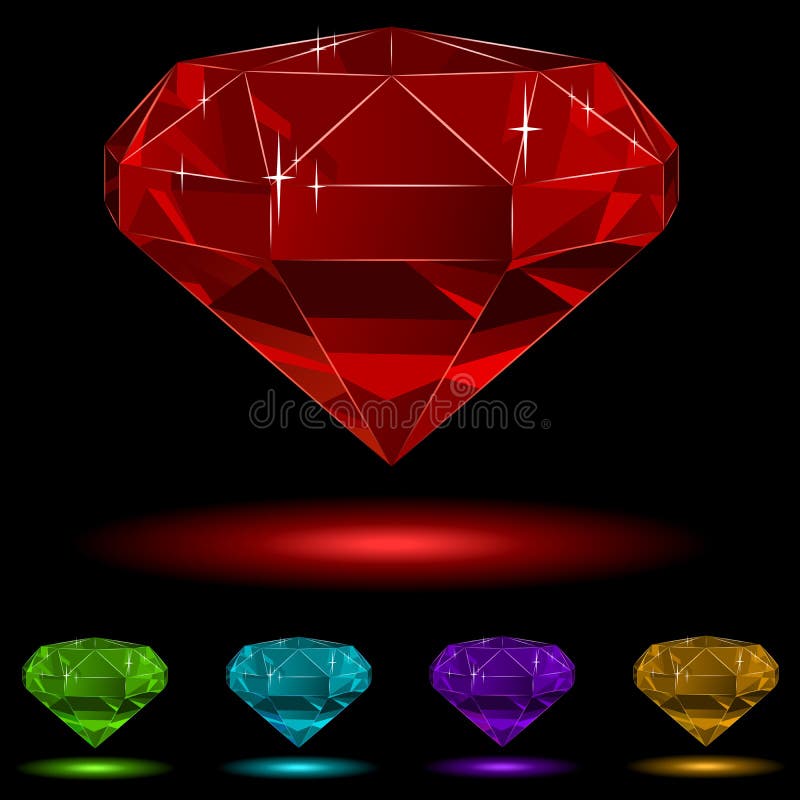 Brilliant red ruby stock vector. Illustration of ruby - 2616462