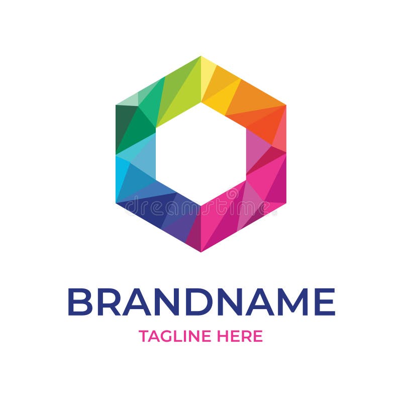 Hexagonal Digital Media Logo Icon Stock Vector - Illustration of logo ...