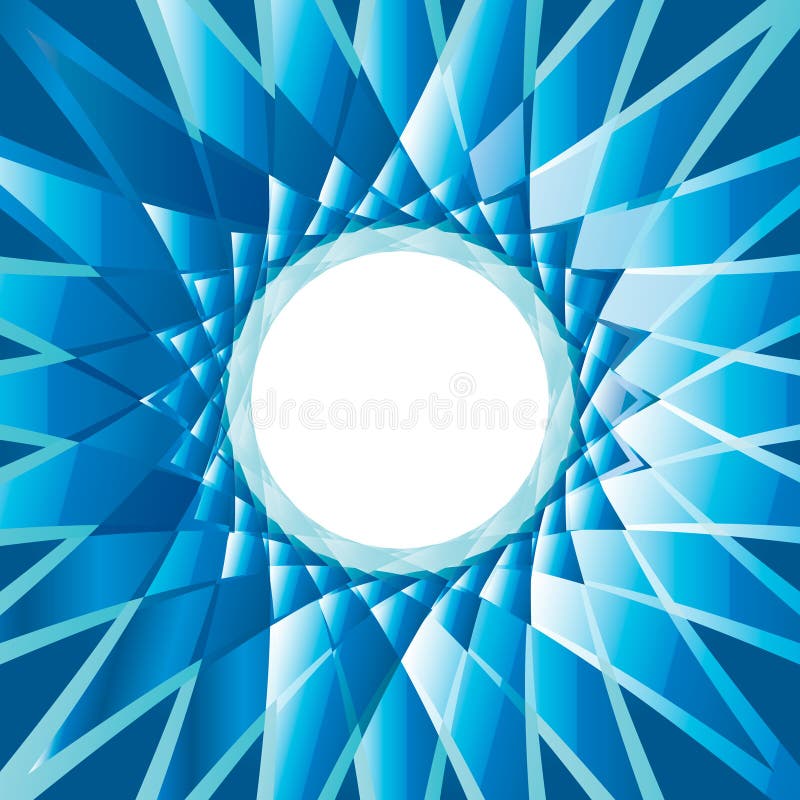 Diamond Abstract Background Blue Round Frame Stock Illustration ...